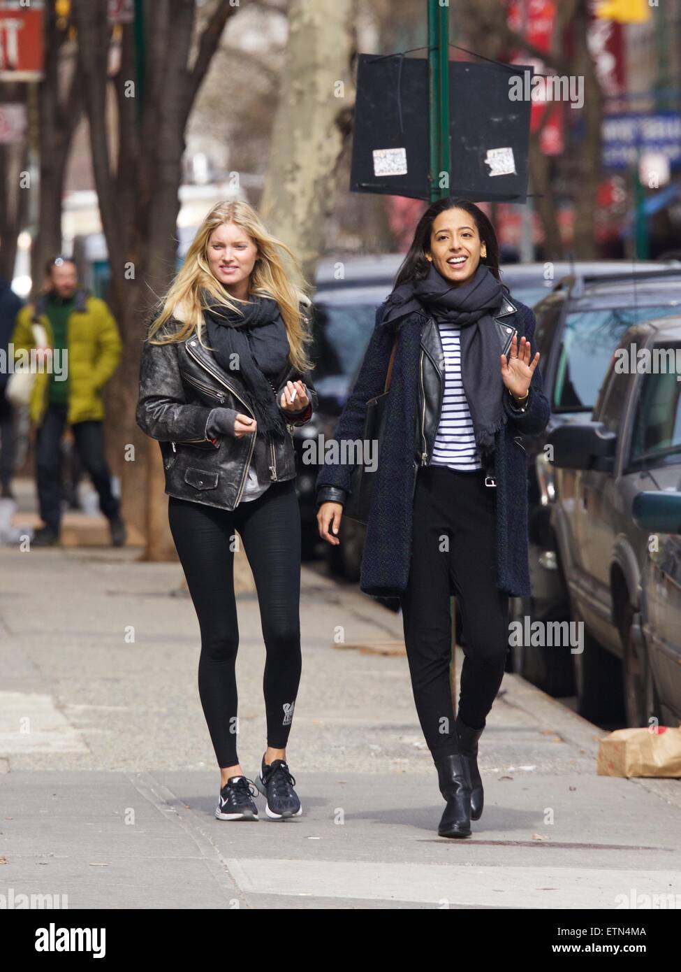 Model Elsa Hosk out and about in New York City Featuring: Elsa Hosk ...
