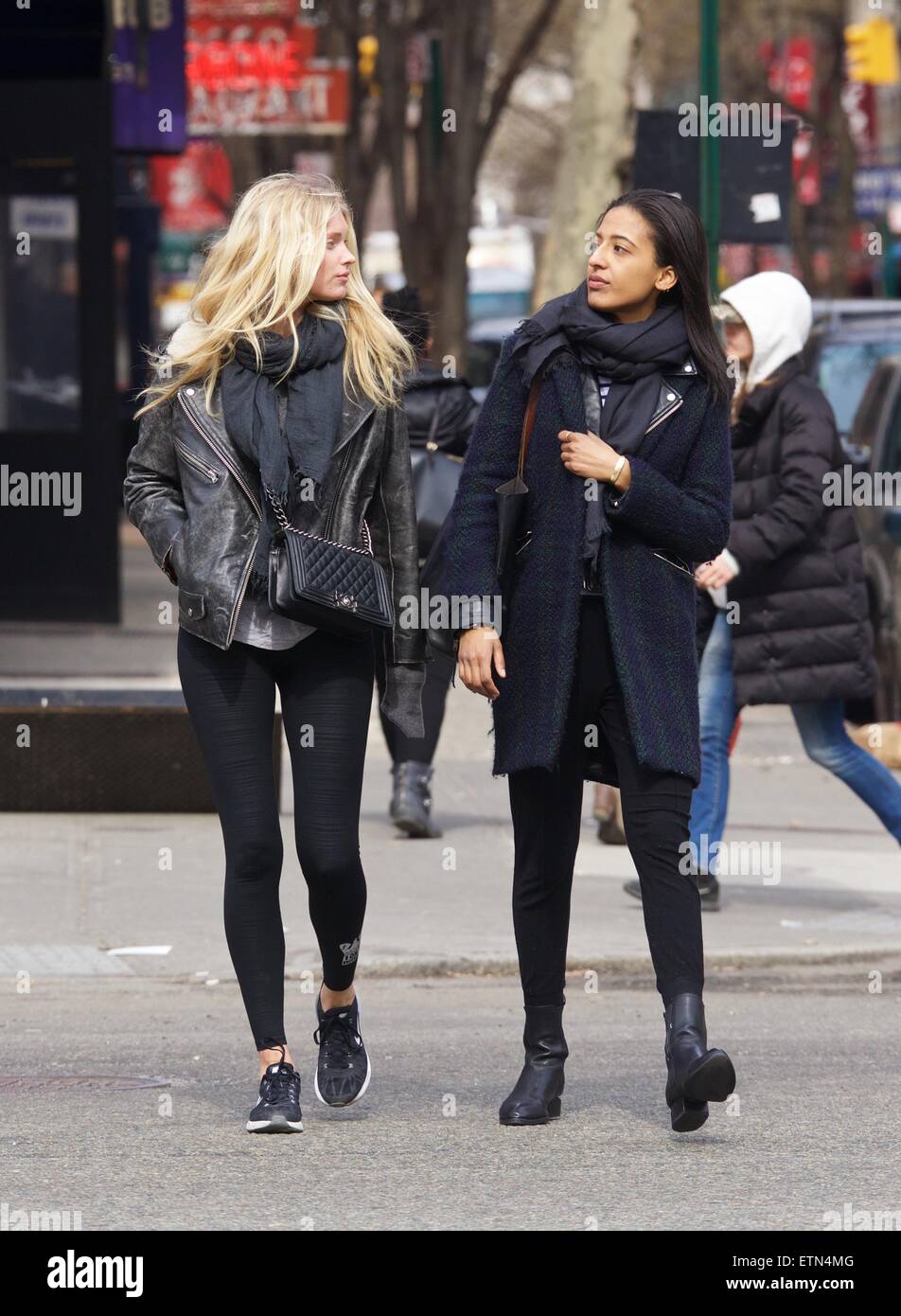 Model Elsa Hosk out and about in New York City Featuring: Elsa Hosk ...