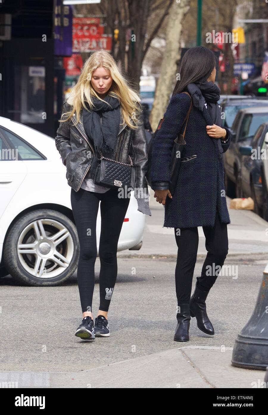 Model Elsa Hosk out and about in New York City Featuring: Elsa Hosk ...