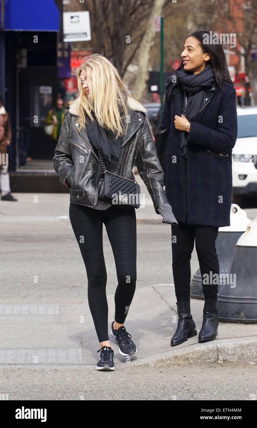 Model Elsa Hosk out and about in New York City Featuring: Elsa Hosk ...
