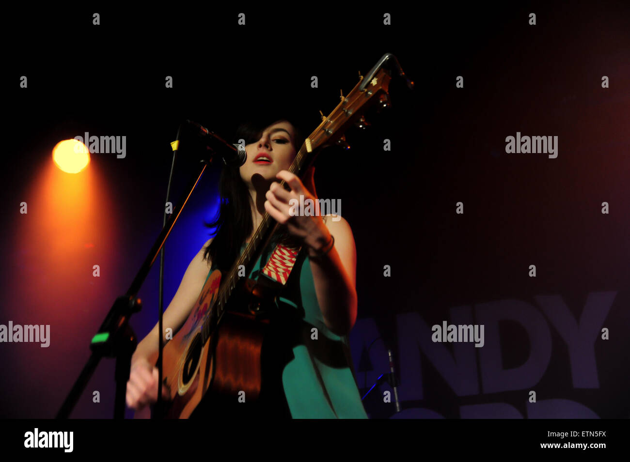 Emma McGann performing live on stage at Library, HMV Institute ...