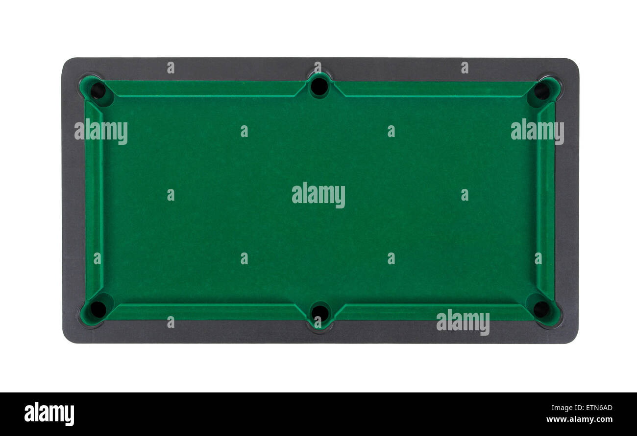 Empty miniature billiard table on a white background Stock Photo - Alamy