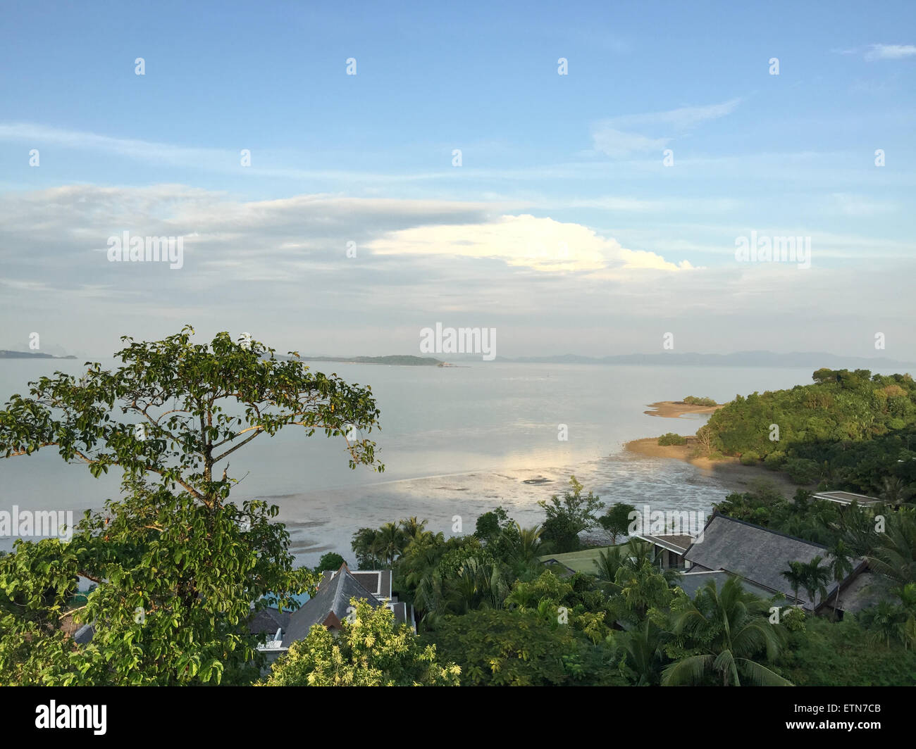 Sea view with houses and trees hi-res stock photography and images - Alamy