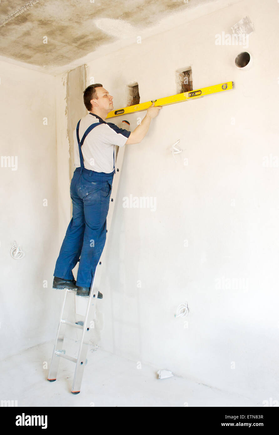 Workman ladder hi-res stock photography and images - Alamy