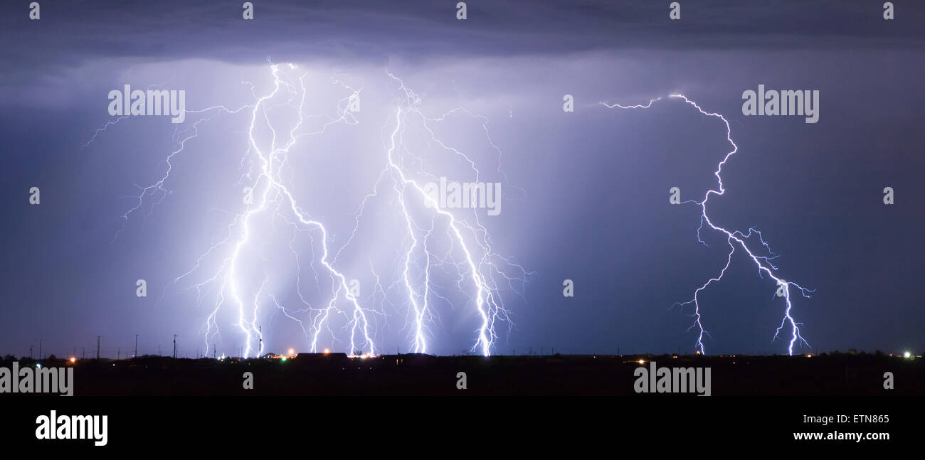 Arizona monsoon storm lightning hi-res stock photography and images - Alamy