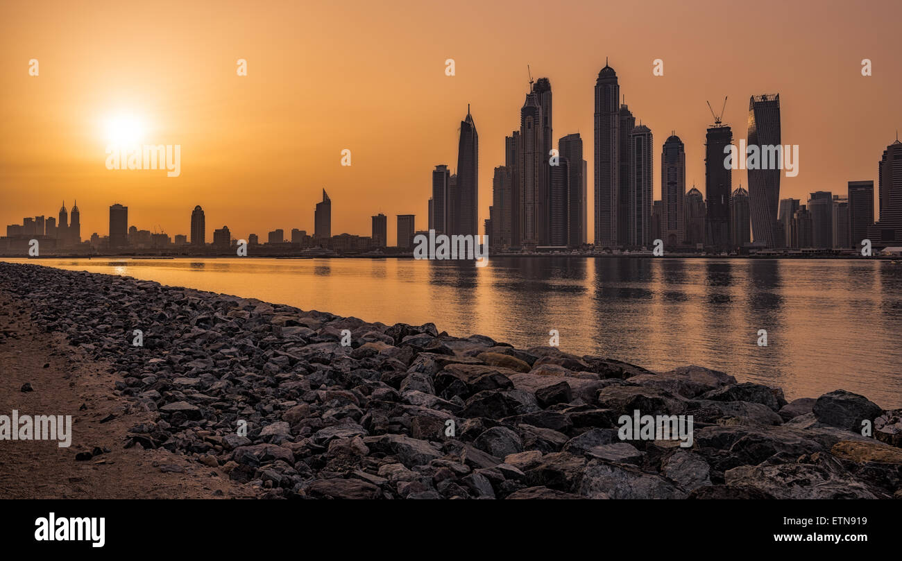 Dubai at sunset, UAE Stock Photo - Alamy