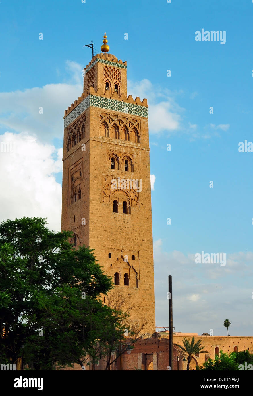marrakech city morocco Koutoubia Mosque landmark architecture Stock ...