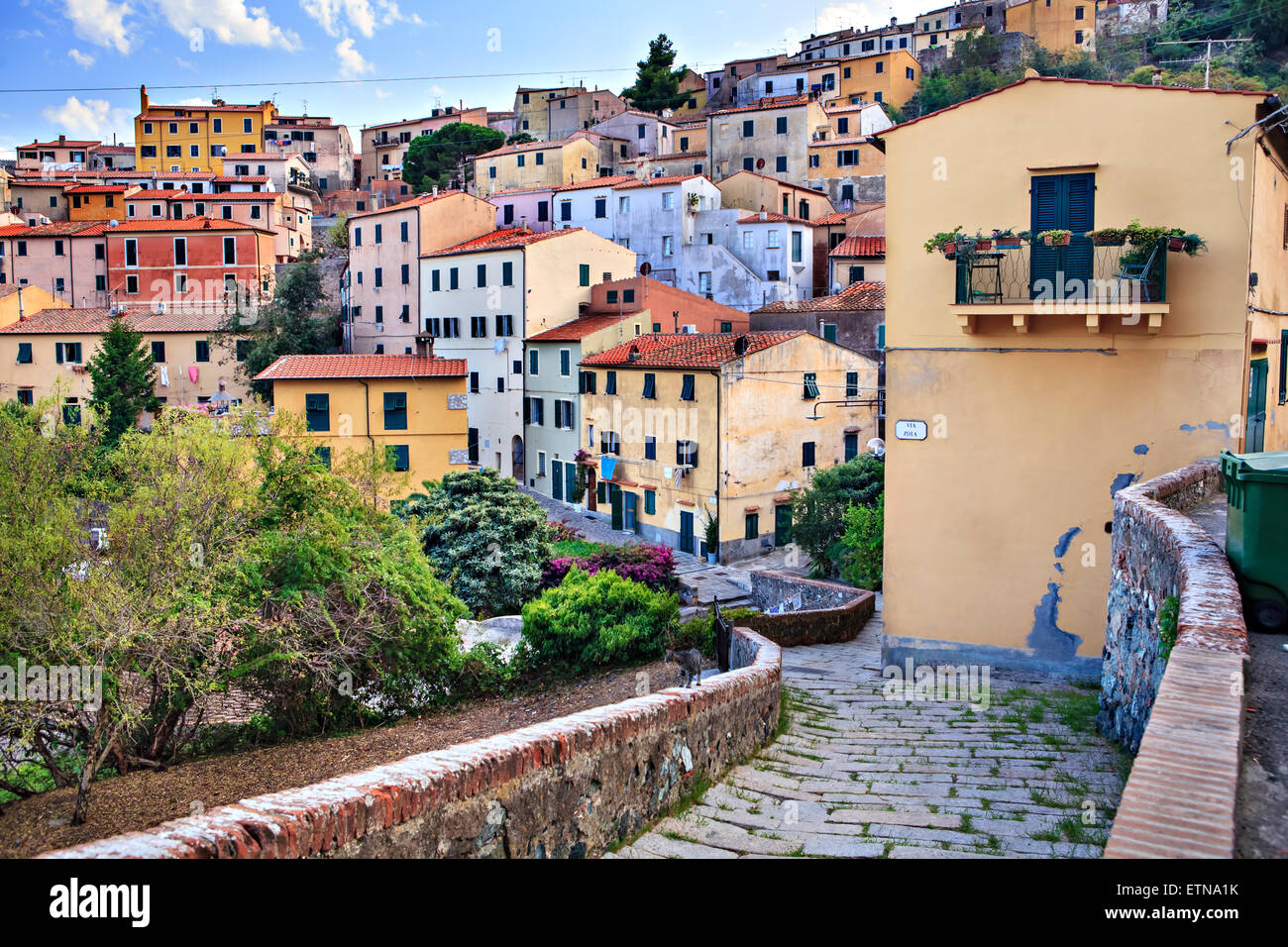 Streets of Rio Nell'Elba on Elba Island, Italy Stock Photo - Alamy