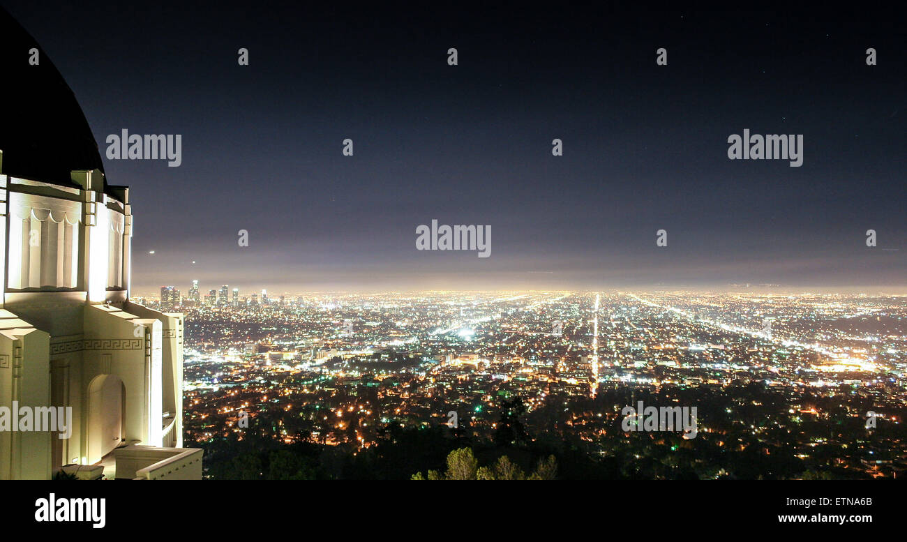 Los Angeles at night, California, USA Stock Photo - Alamy