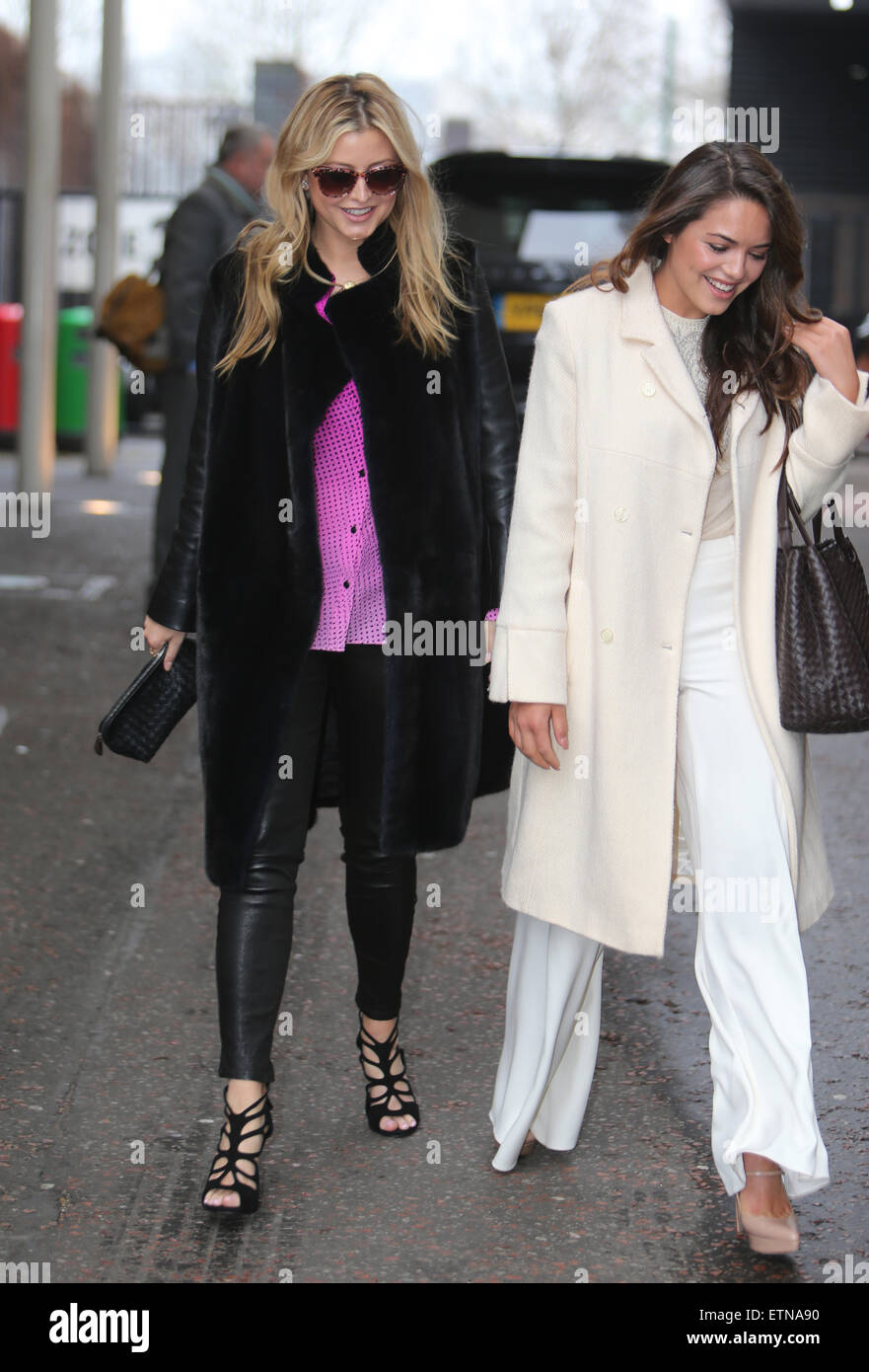 Holly Valance and sister, Olympia Valance outside the ITV studios ...