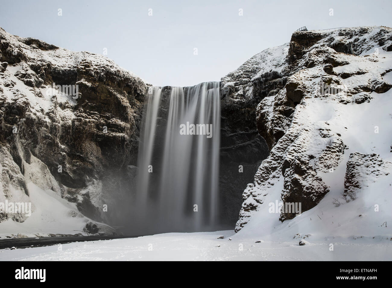 Frozen Waterfall, Iceland Stock Photo - Alamy