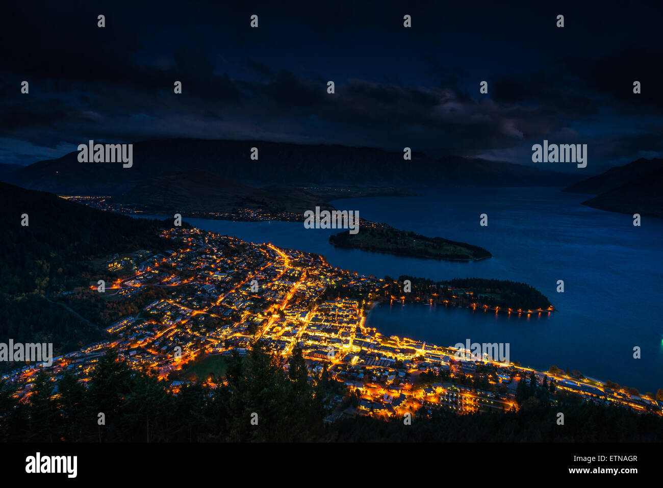 Elevated queenstown view hi-res stock photography and images - Alamy