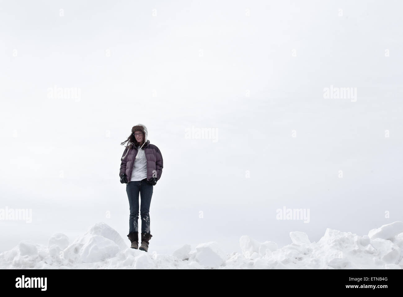 Woman standing front view full length hi-res stock photography and ...