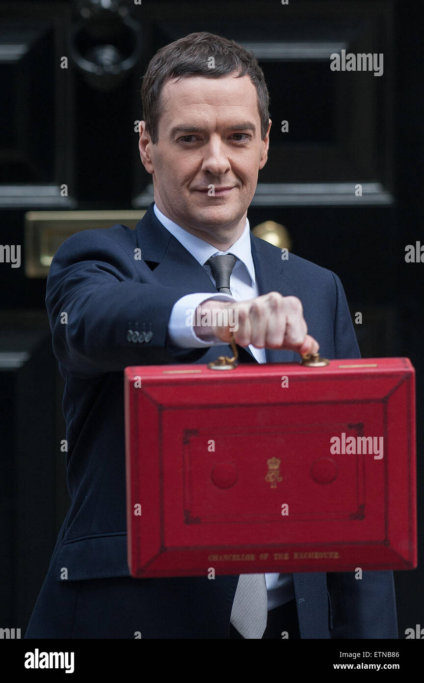 Chancellor George Osborne leaves 11 Downing street before presenting ...