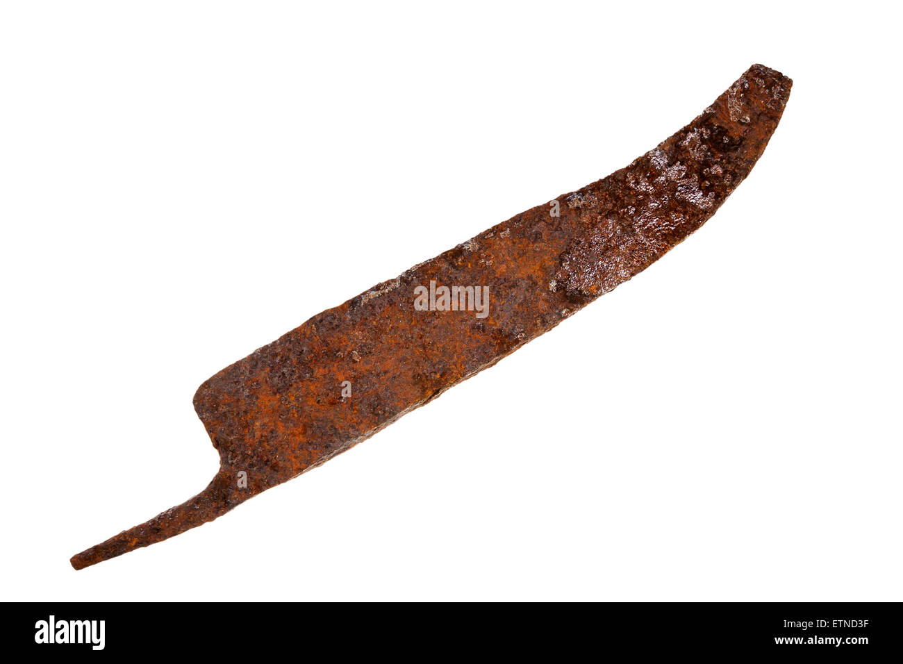 Old rusty knife blade isolated on white background Stock Photo - Alamy