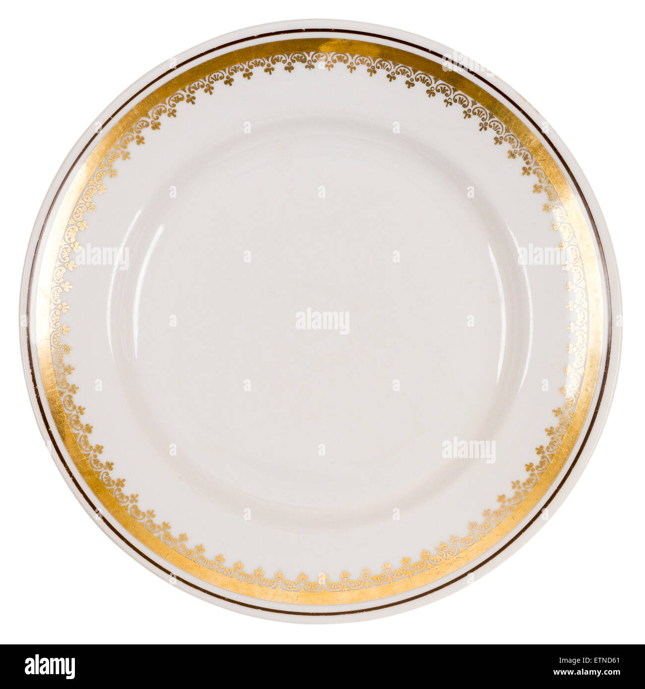 Old plate made in Soviet Union isolated on white background Stock Photo ...