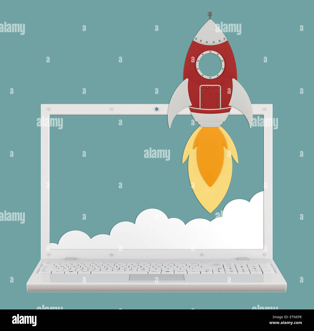 Cartoon laptop hi-res stock photography and images - Alamy