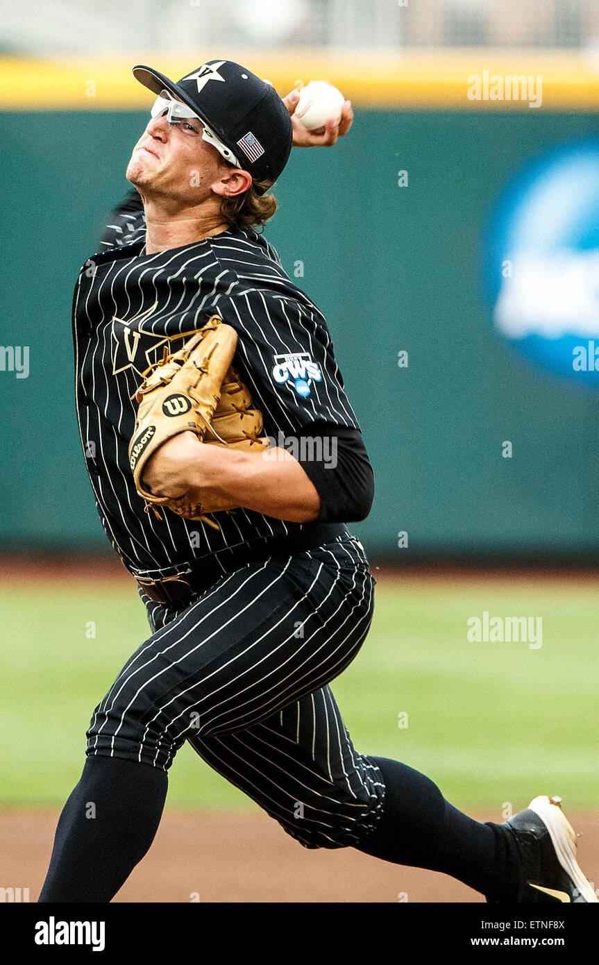 Omaha, Nebraska, USA. 14th June, 2015. Vanderbilt starting pitcher ...