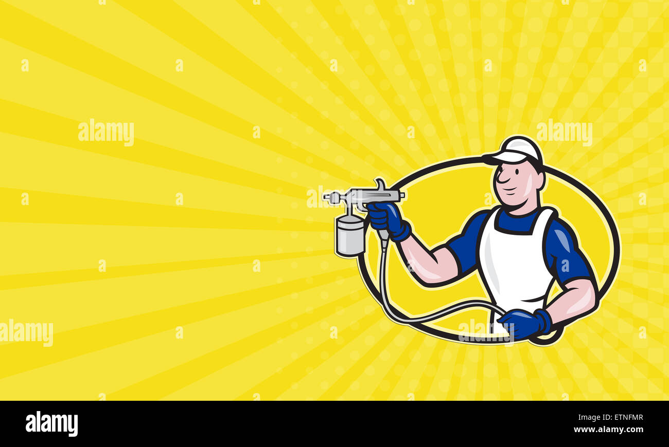 Spray painter spraying gun cartoon hi-res stock photography and images ...
