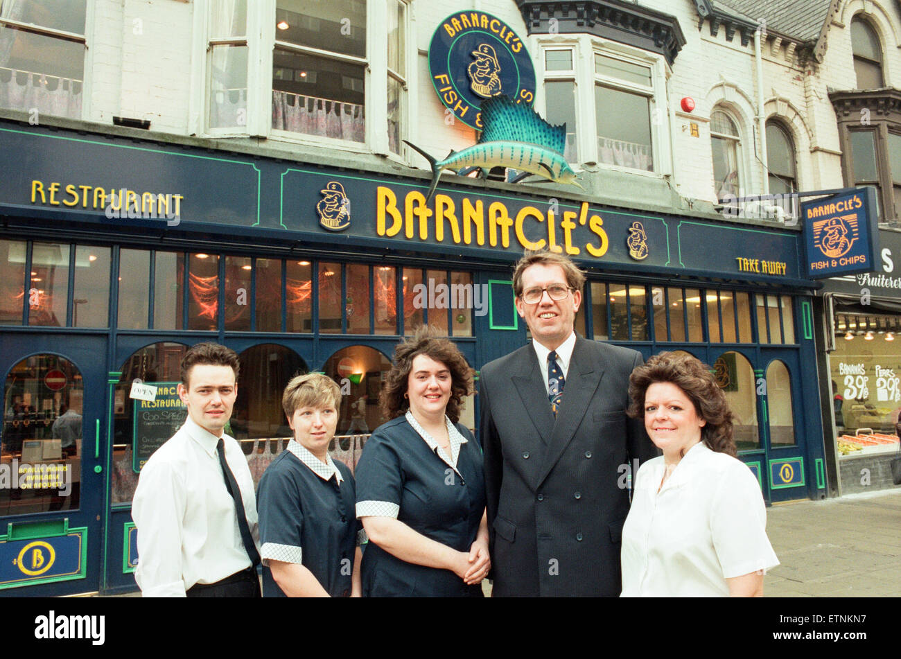 Barnacle's Restaurant's Gordon Irvine, 2nd Right, pictured with ops ...