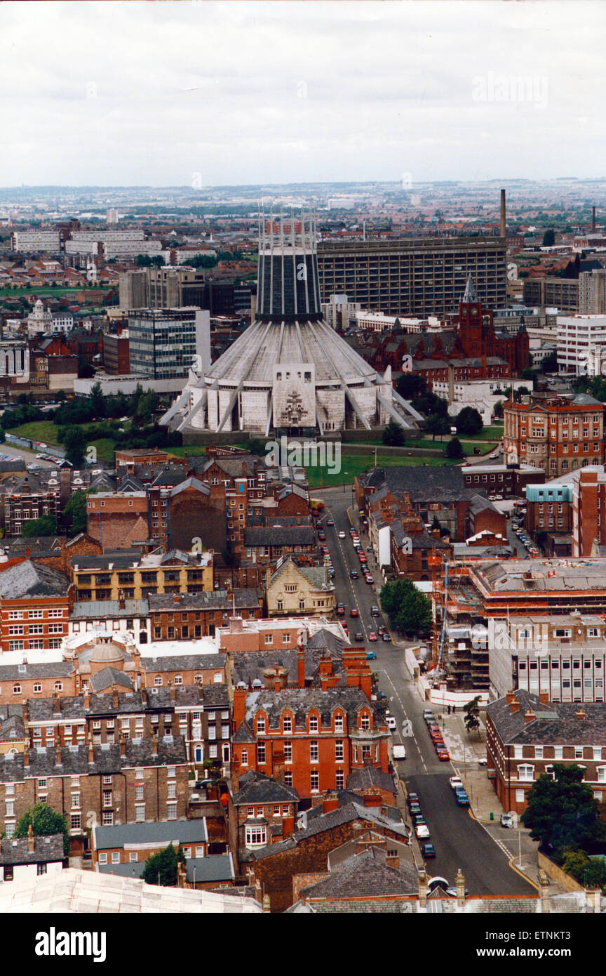 View of Liverpool Metropolitan Cathedral taken from the Anglican ...