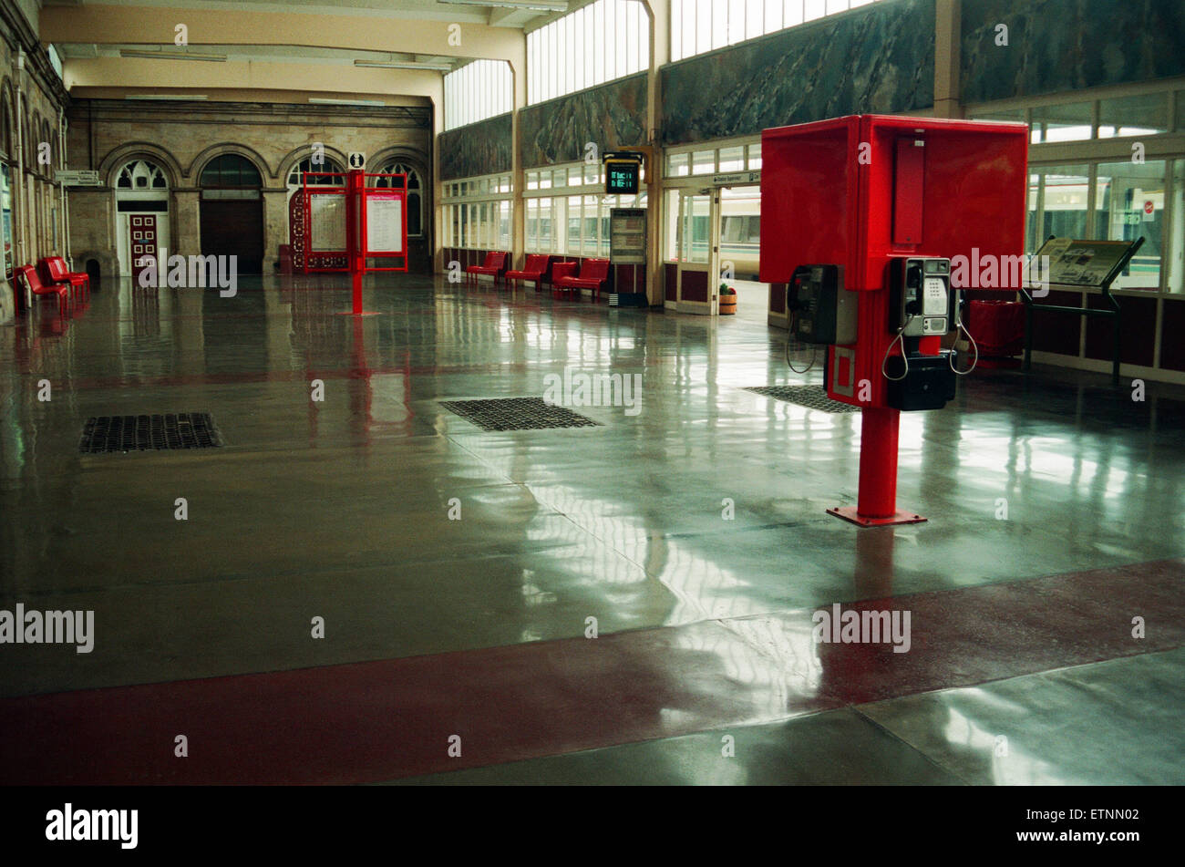 Middlesbrough Railway Station. 13th October 1994. Public Telephone Box ...