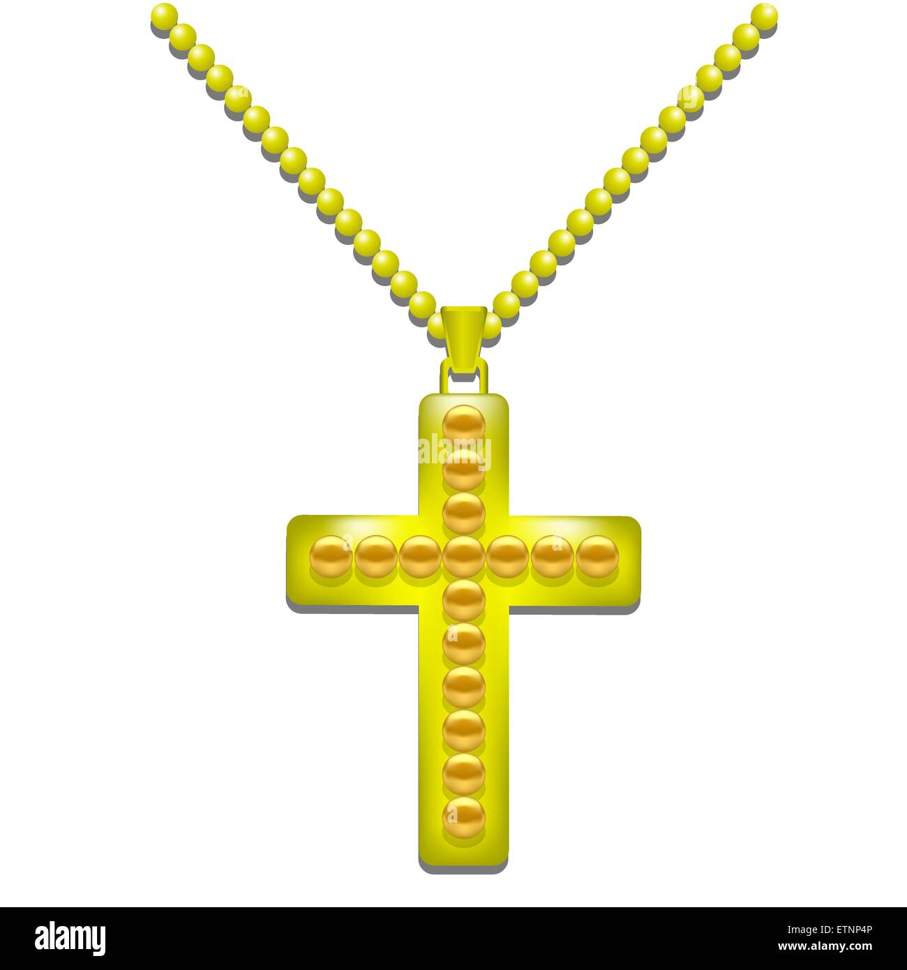 Golden chain cross Stock Vector Images - Alamy