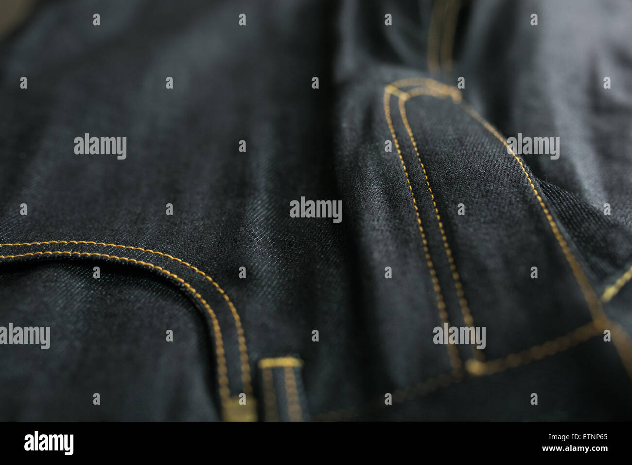 Selvedge denim jeans closeups Stock Photo - Alamy