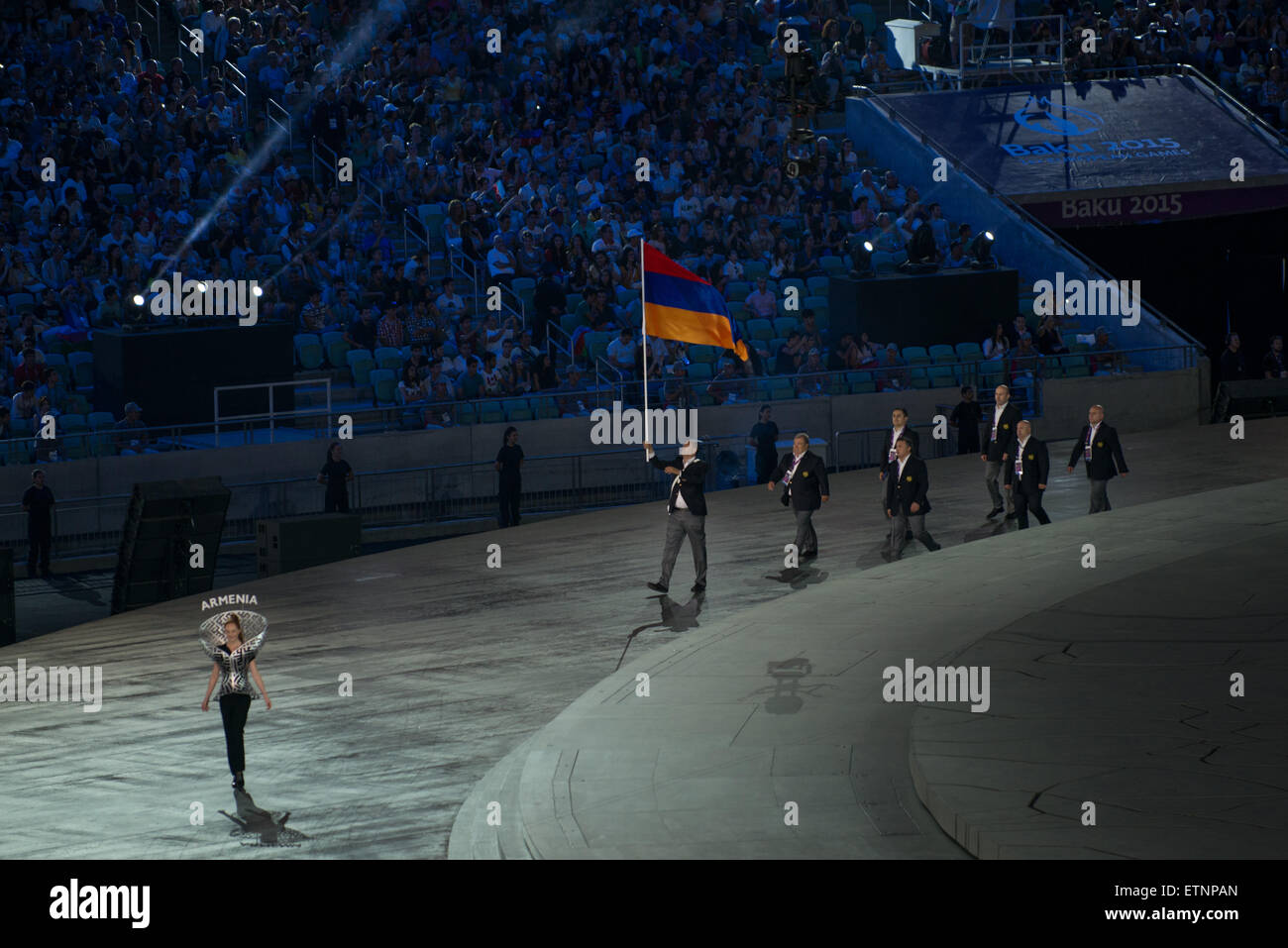 Baku, Azerbaijan. 12th June, 2015. Moments during the Opening ceremony ...
