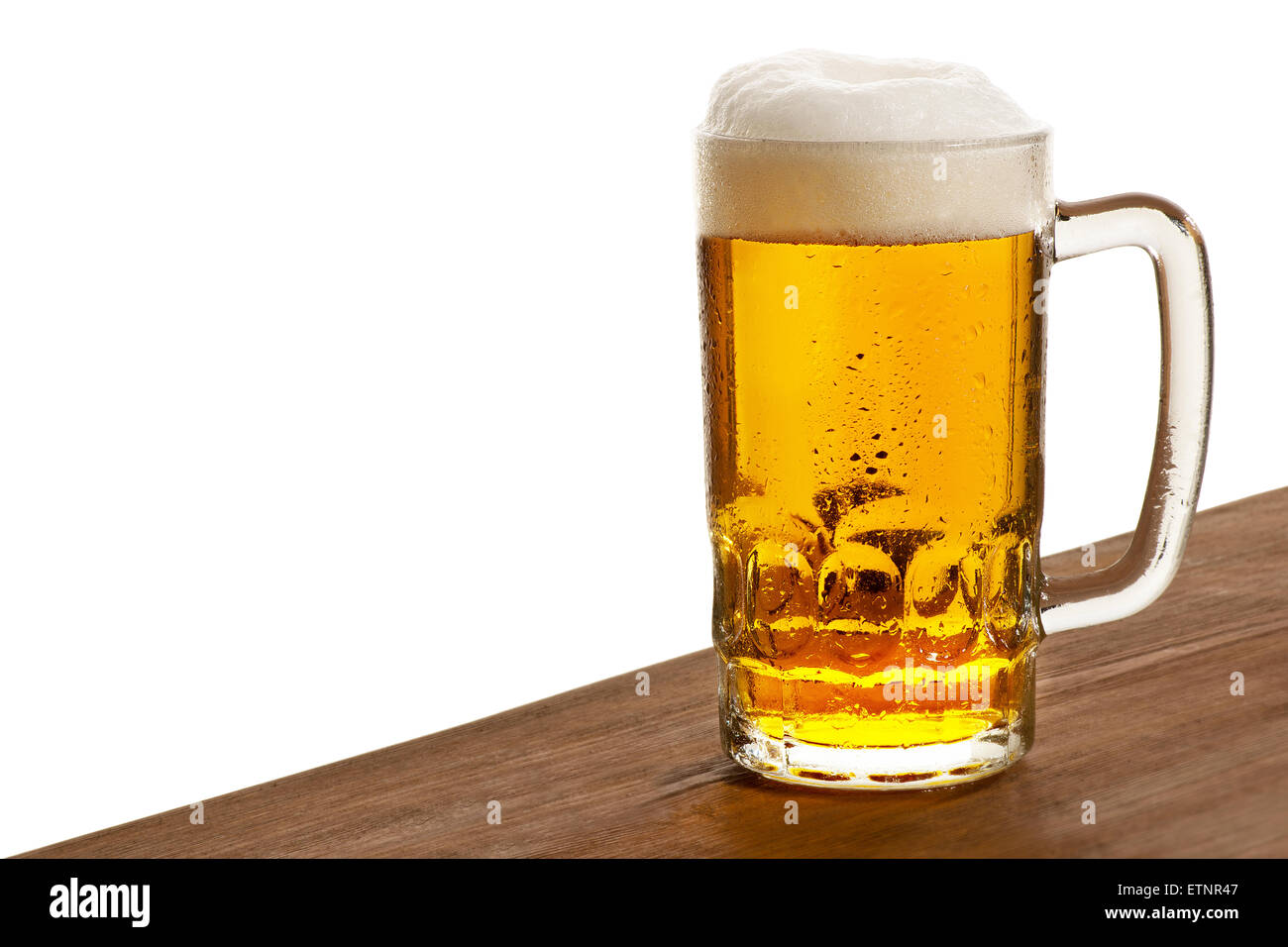 a beer glass on the white background Stock Photo - Alamy