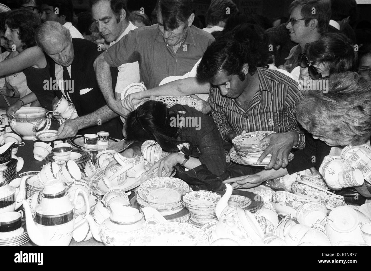 Shoppers in the china department at Harrods during the sale. 15th July ...