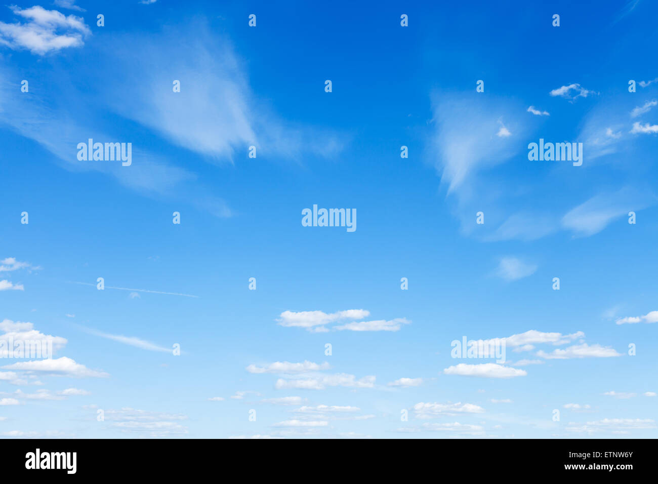 natural background - light blue summer sky with little clouds Stock ...