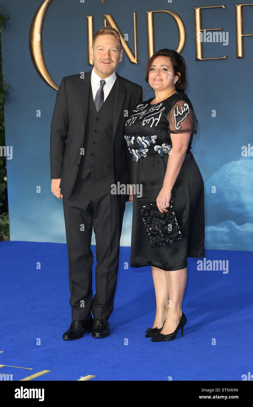 UK Premiere of Cinderella - Arrivals Featuring: Kenneth Branagh, wife ...