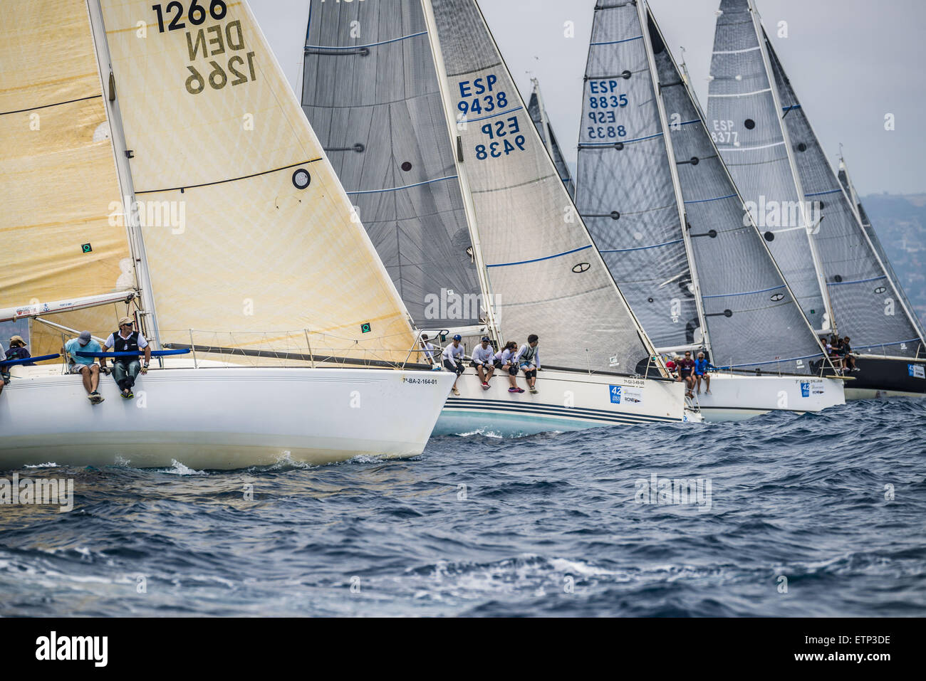June 13, 2015 - Barcelona, Catalonia, Spain - Regatta start in the ORC ...