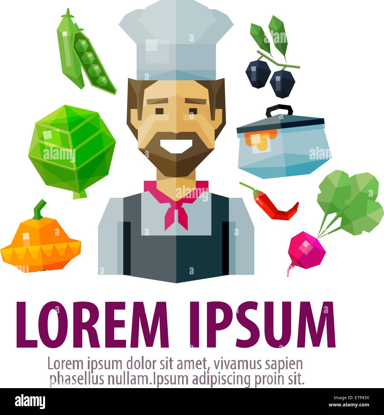 chef, cook vector logo design template. fresh food or cooking icon ...