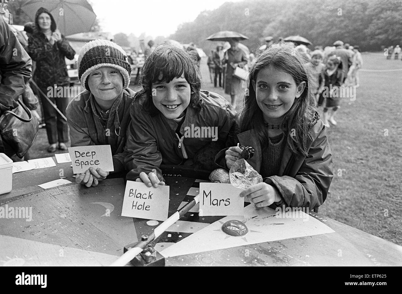Playing the "planet game" at a rain soaked Brighouse Fun Day were (from ...