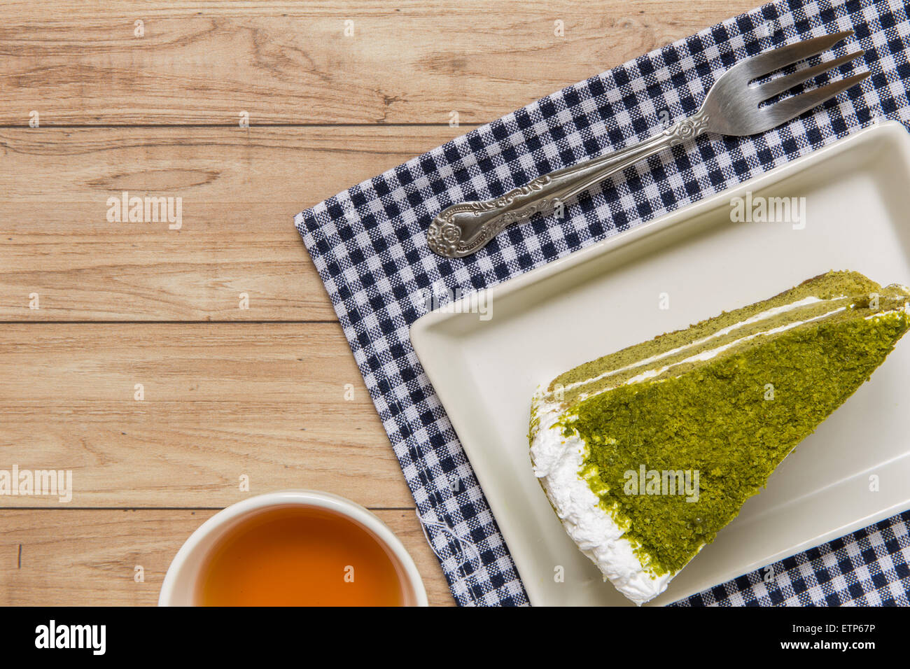 Green Tea Cake Stock Photo - Alamy