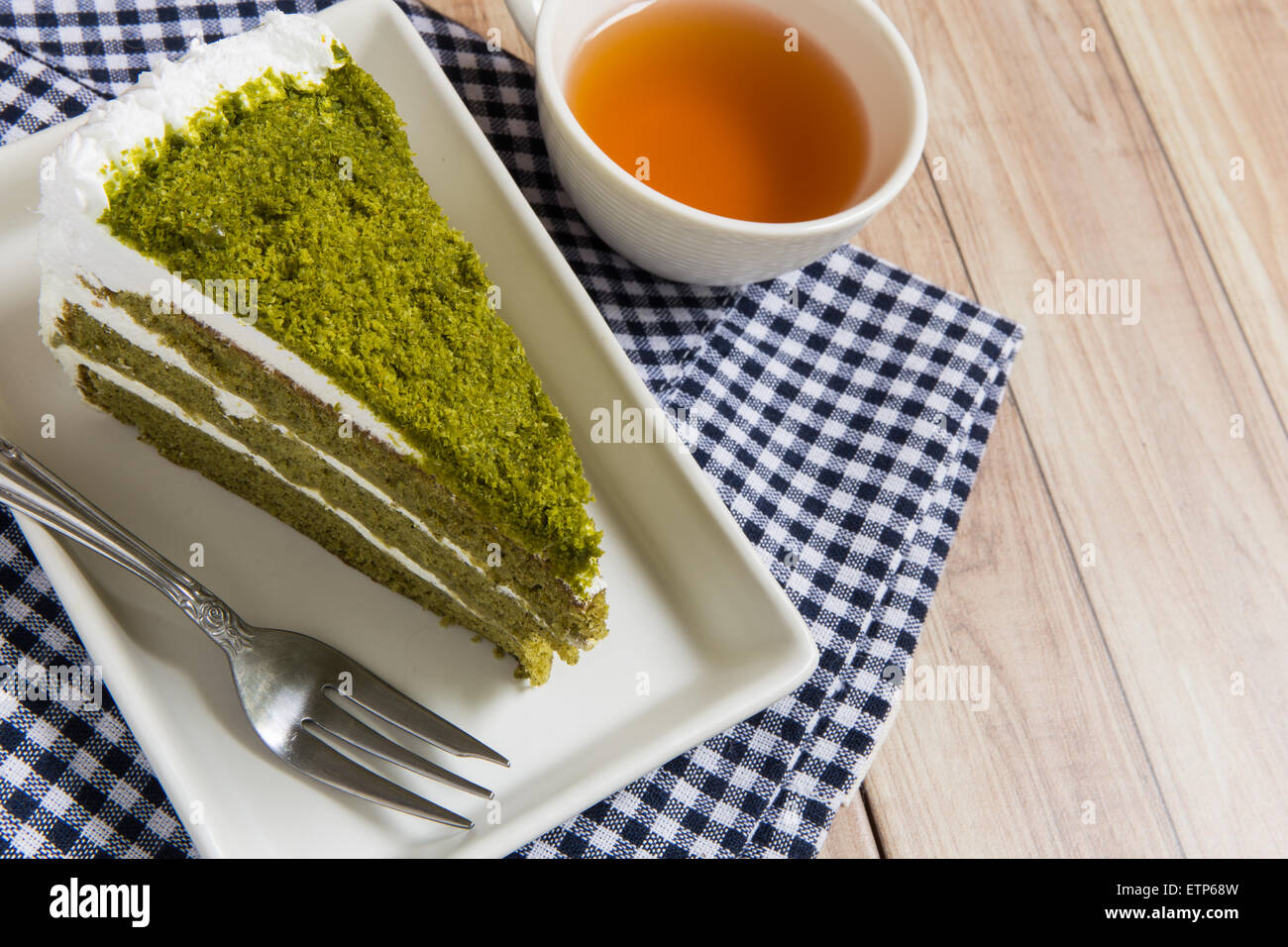 Green Tea Cake Stock Photo - Alamy