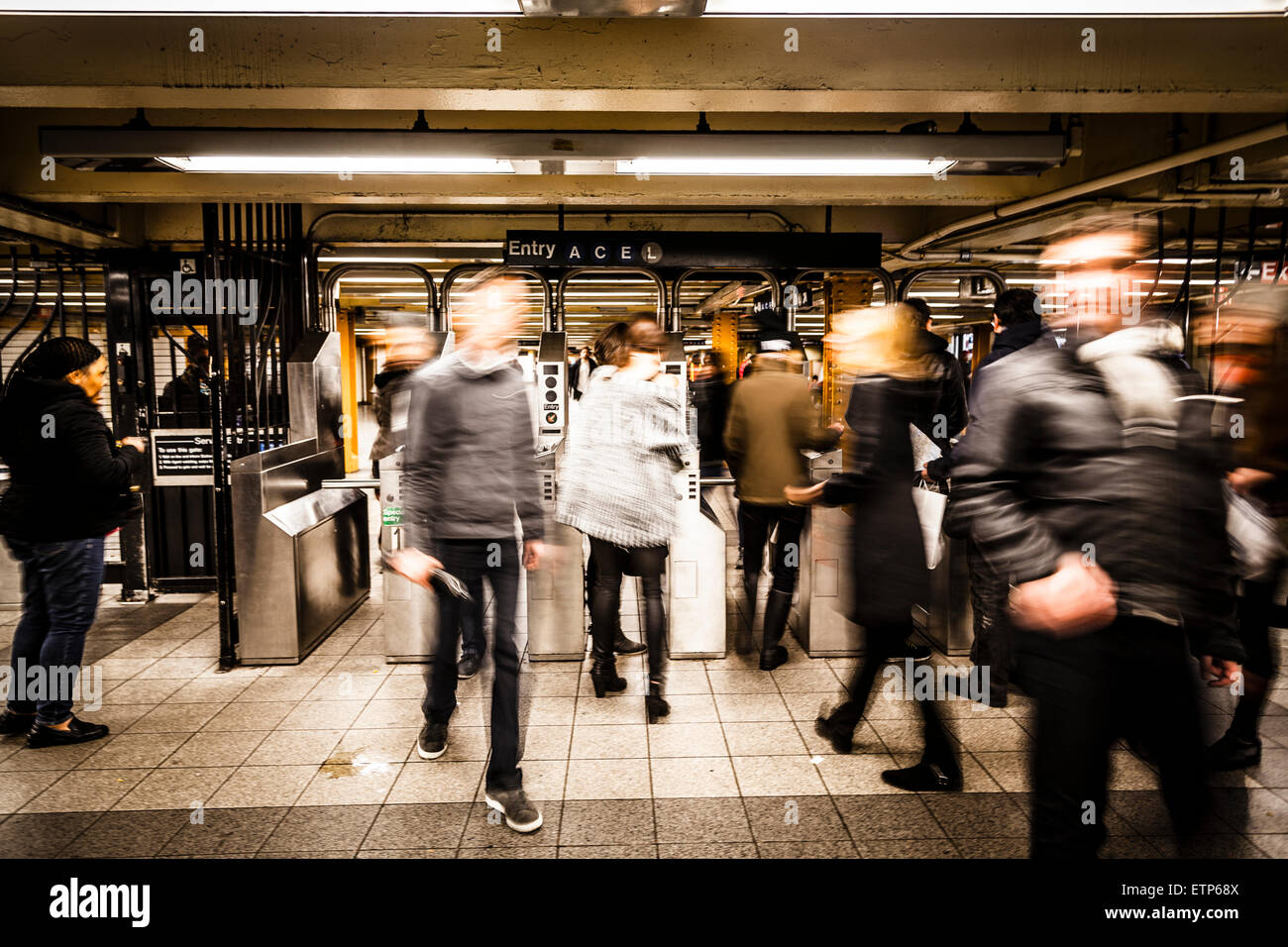 New York Subway entrance Stock Photo - Alamy