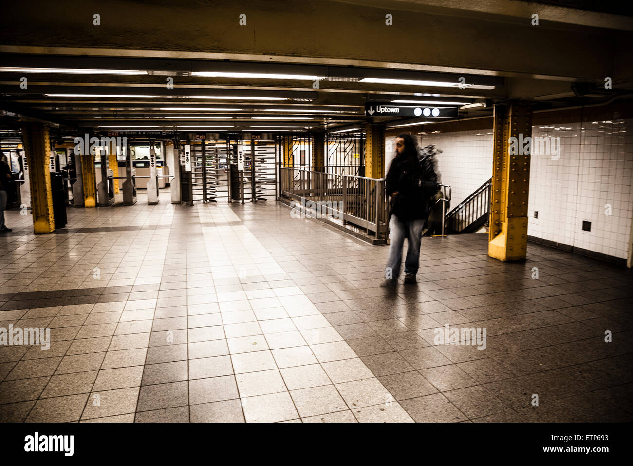 New York Subway hall Stock Photo - Alamy
