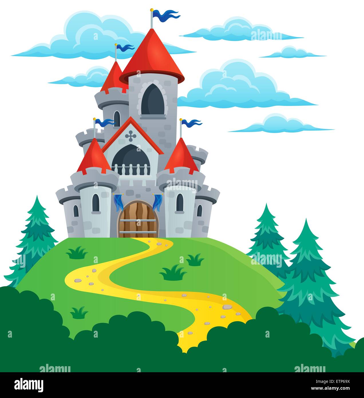 Fairy tale castle theme image 2 - picture illustration Stock Photo - Alamy