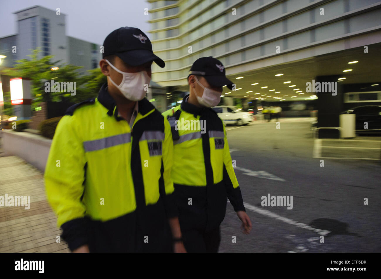 June 14, 2015 - Busan, South Korea - Police patrol outside Good Gang-an ...