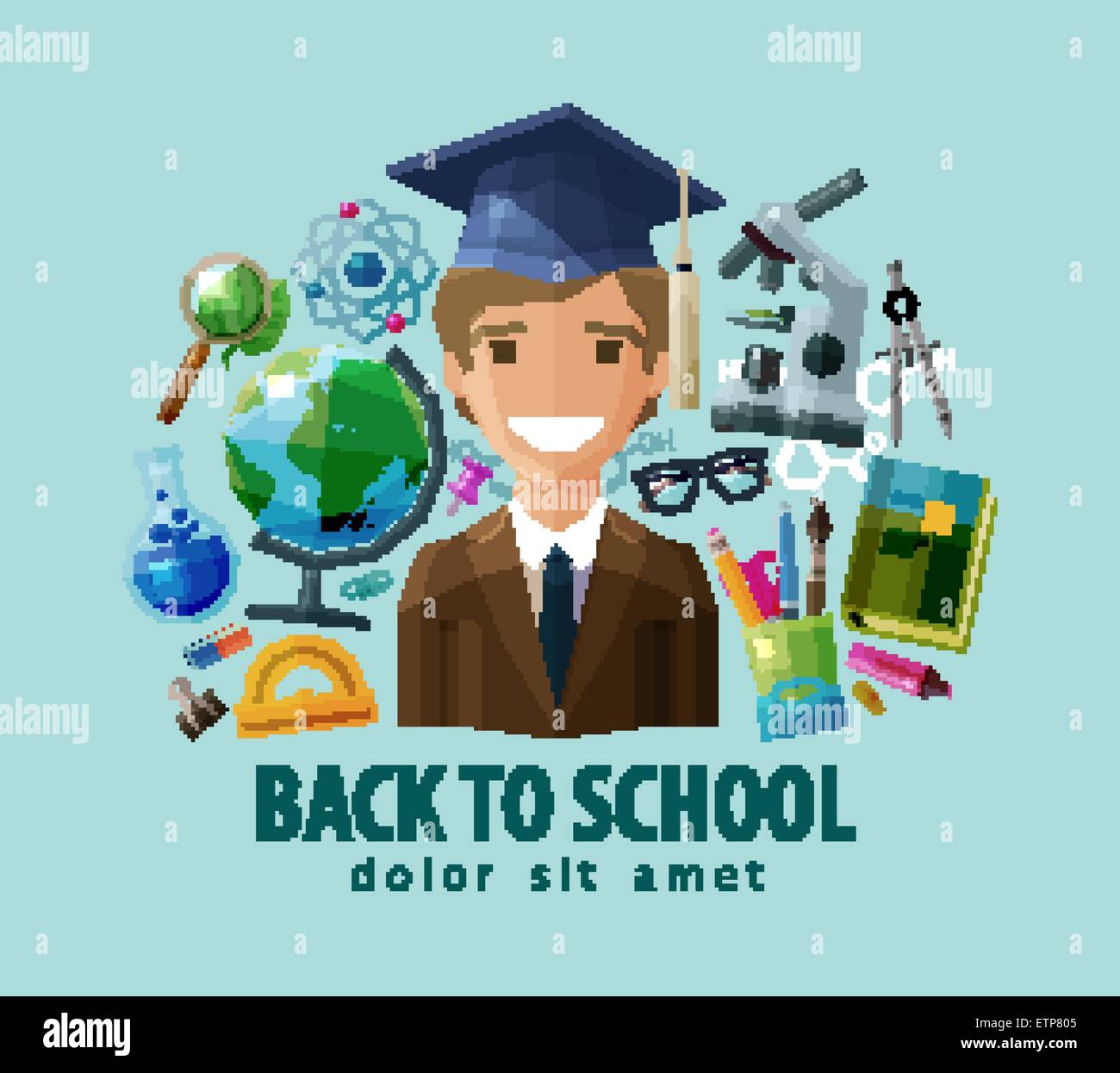 back to school vector logo design template. education, schooling or ...