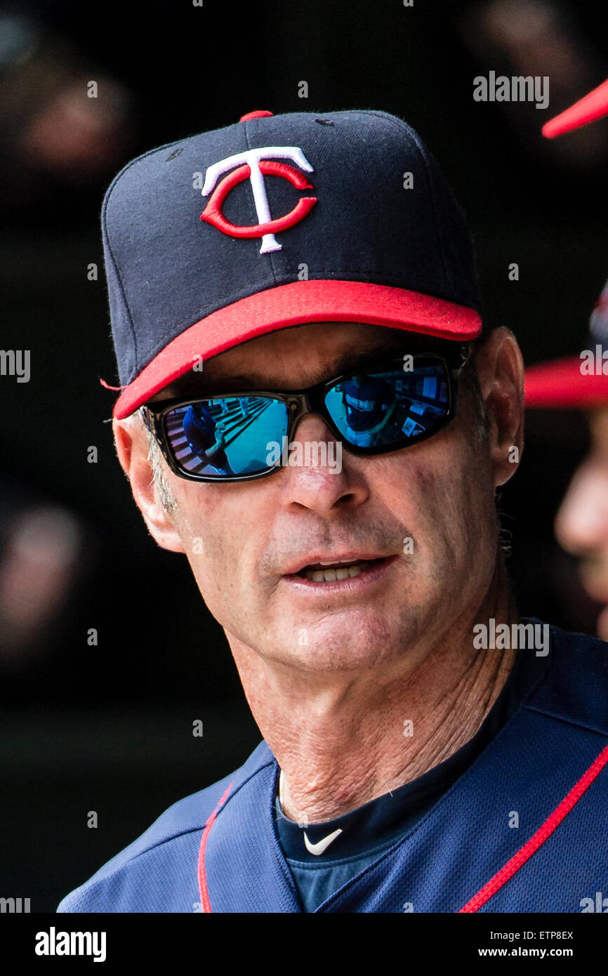 Arlington, TX, USA. 13th June, 2015. Minnesota Twins manager Paul ...