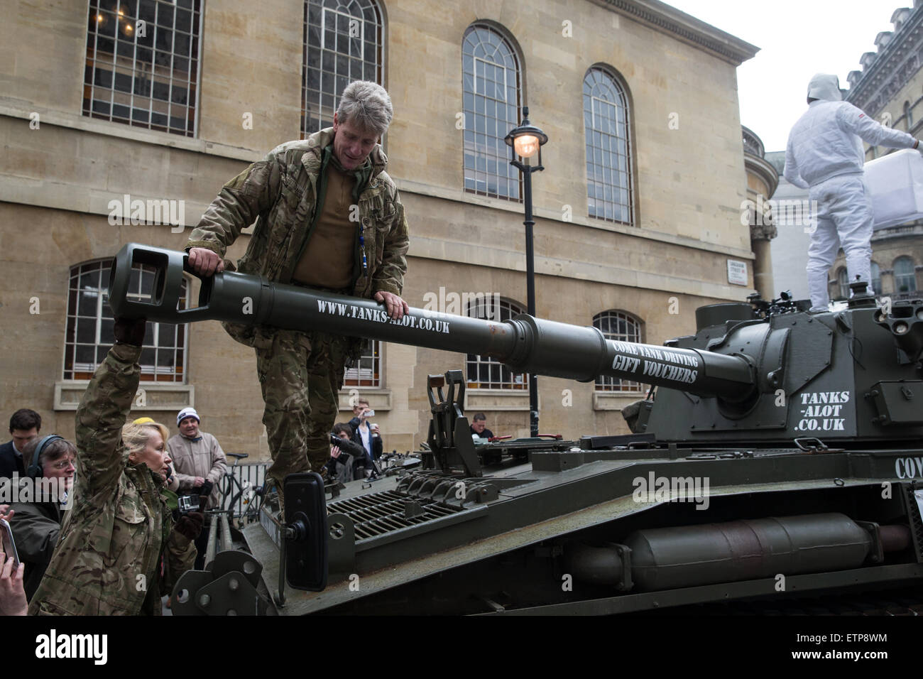 BBC Top Gear's, 'The Stig', drives to BBC Broadcasting House, Portland ...