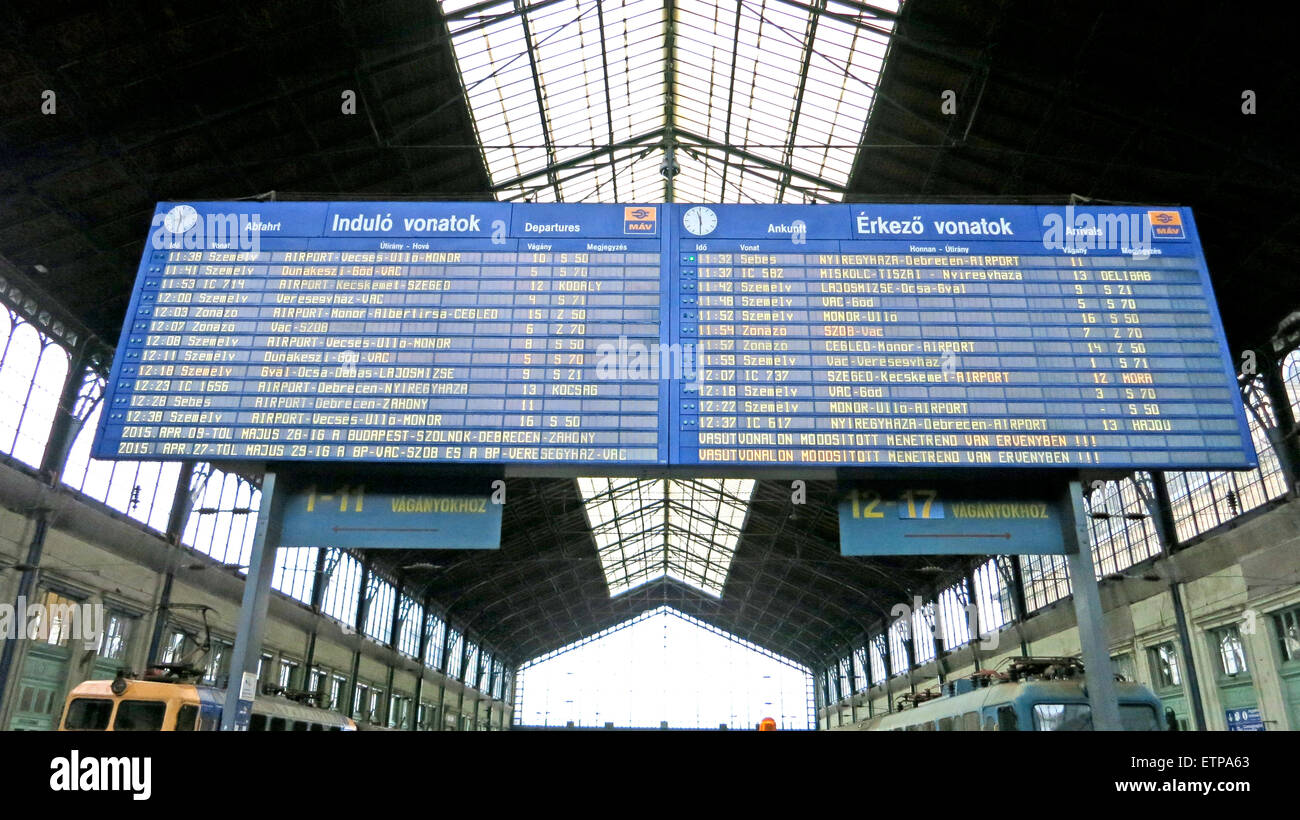 Nyugati Palyaudva Western railway station Budapest Hungary Stock Photo ...