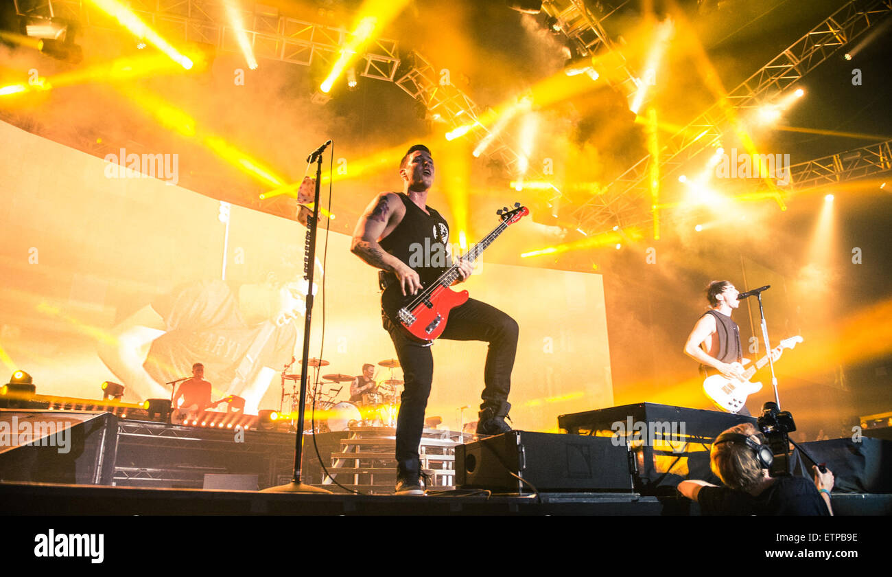 All Time Low performing live in concert their first headline UK arena ...