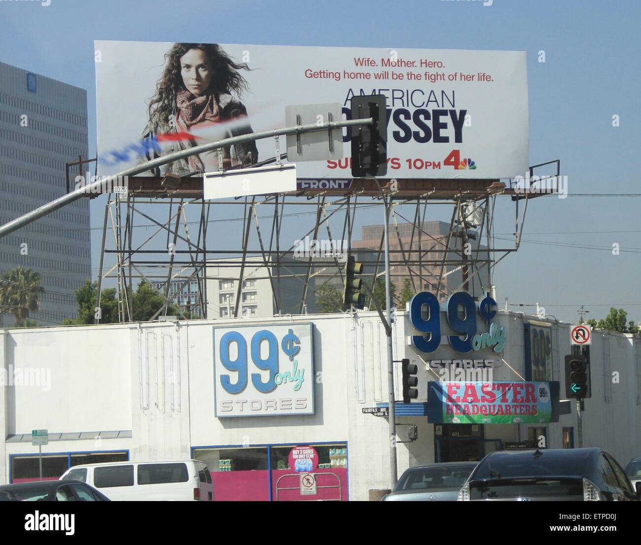 Anna Friel's advertising display billboard for 'American Odyssey' at ...
