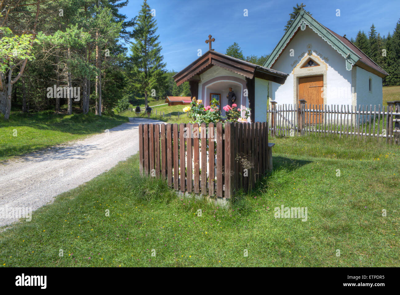 devotional shrine 'Gertraudtafel', Kranzberg, Mittenwald, Bavaria ...