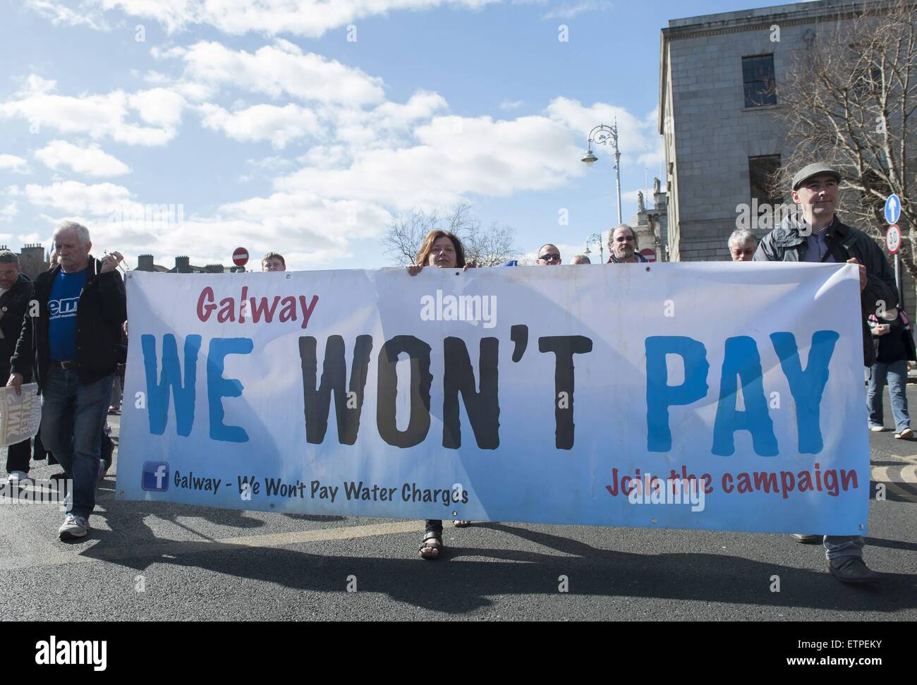 Thousands of Irish Water protesters representing many regions pass by ...